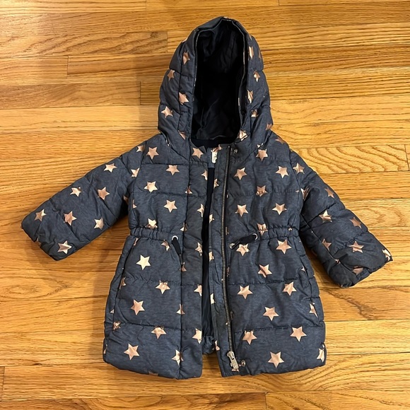 GAP | Jackets & Coats | 525 824 Month Gap Winter Coat Blue Gold Stars ...